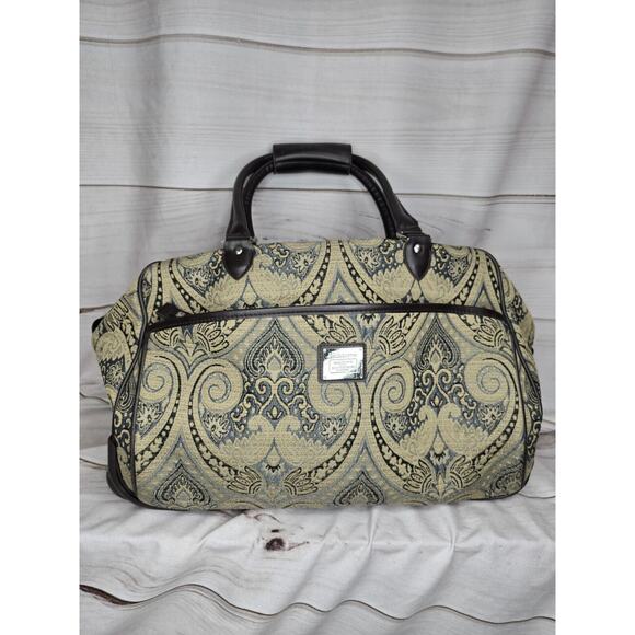 Liz Claiborne | Bags | Liz Claiborne Tapestry Overnight Weekender ...
